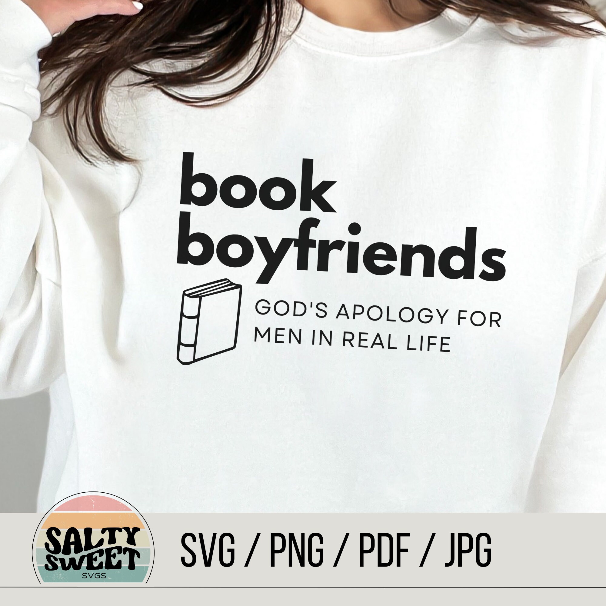 Book Boyfriends SVG God's Apology for Men Instant Download - Etsy