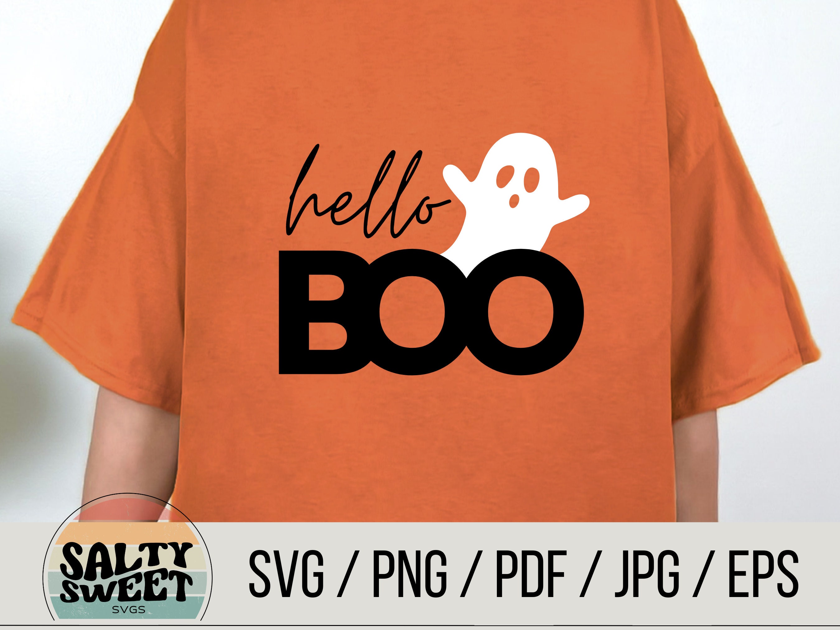 Hey Boo Ghost SVG Halloween Ghost Design Instant Download - Etsy