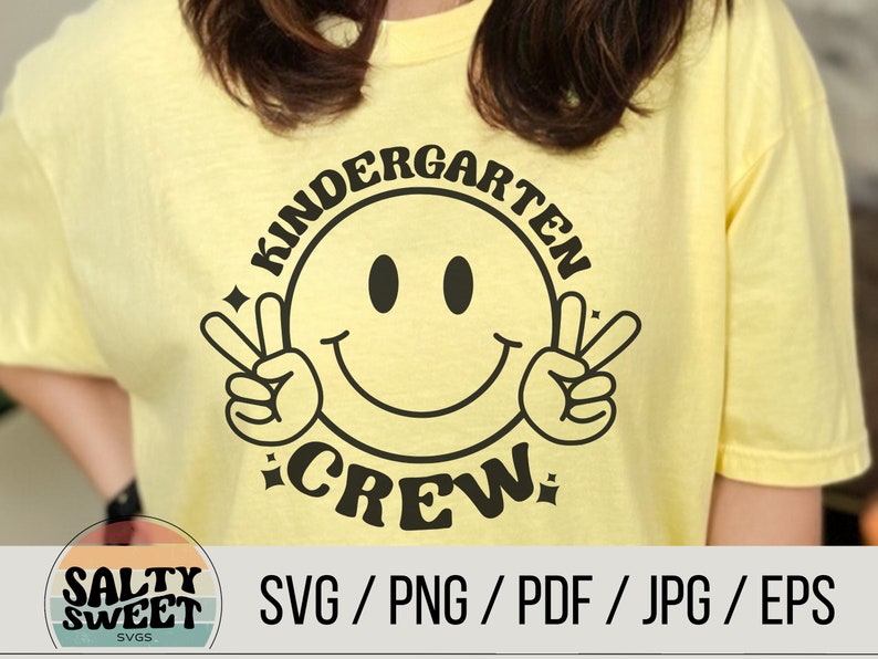 Kindergarten Crew SVG Digital Download Back to School - Etsy