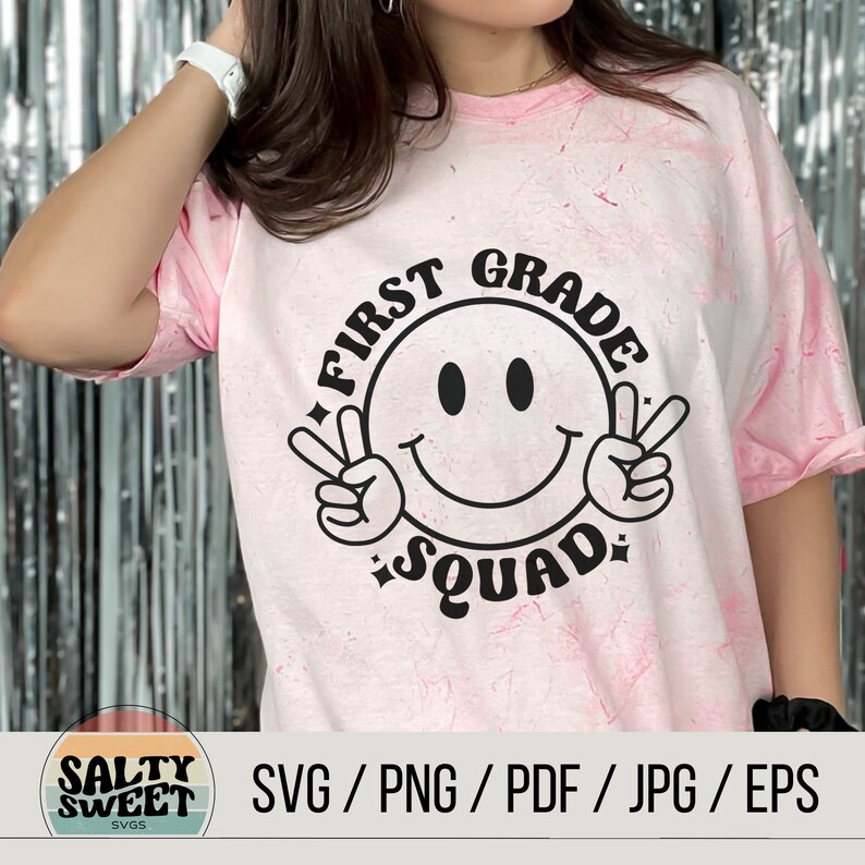 First Grade Squad SVG Back to School Elementary School - Etsy