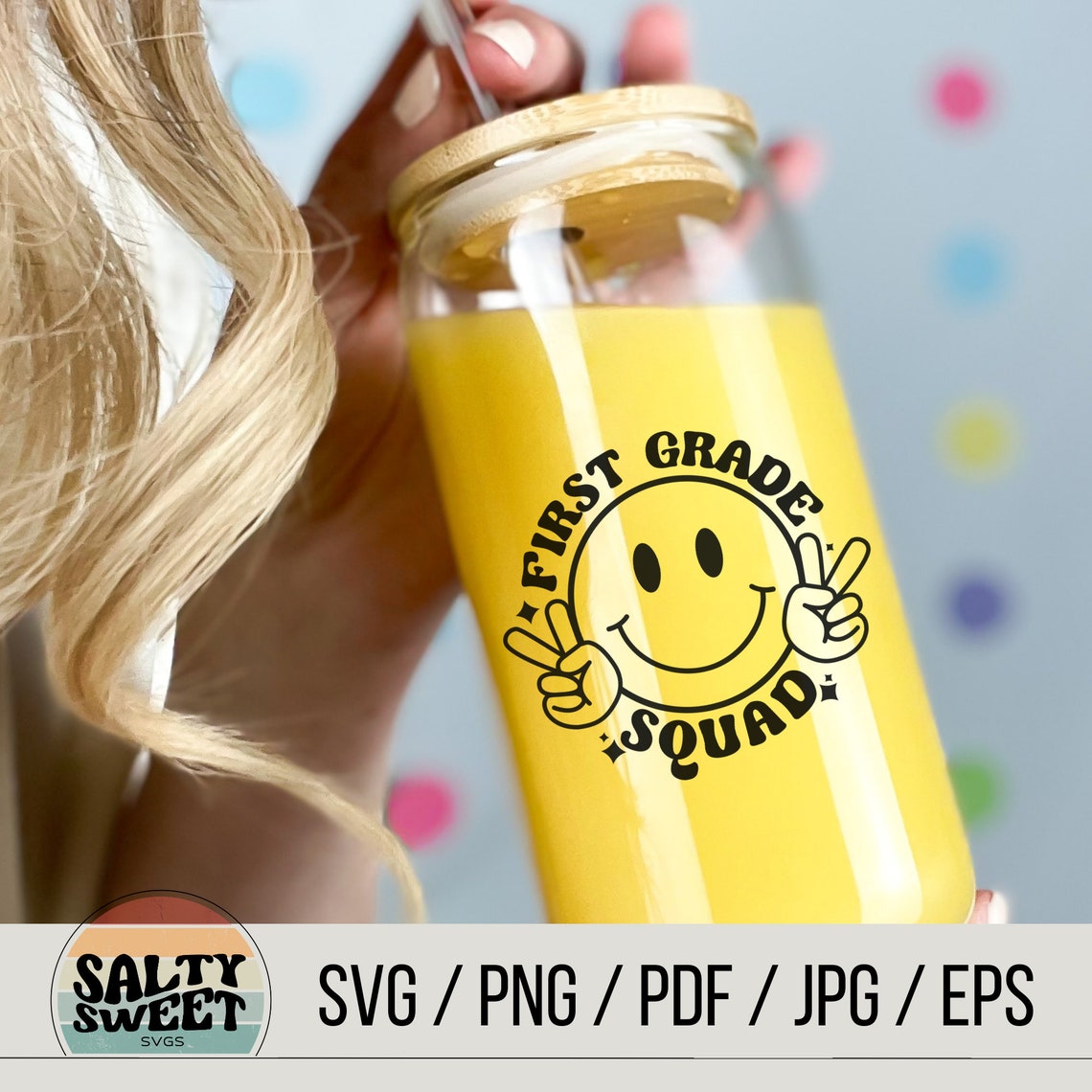 First Grade Squad SVG - Back to School, Elementary School, Digital ...