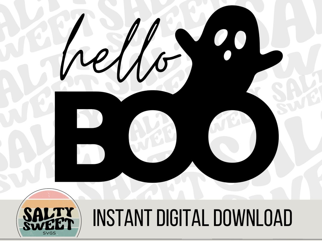 Hey Boo Ghost SVG Halloween Ghost Design Instant Download - Etsy