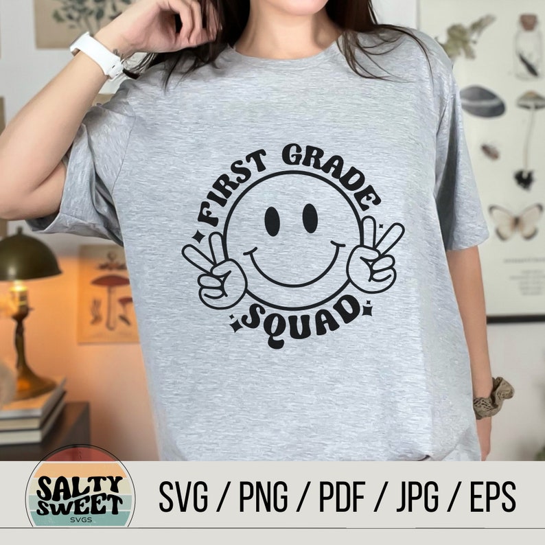 First Grade Squad SVG Back to School Elementary School - Etsy