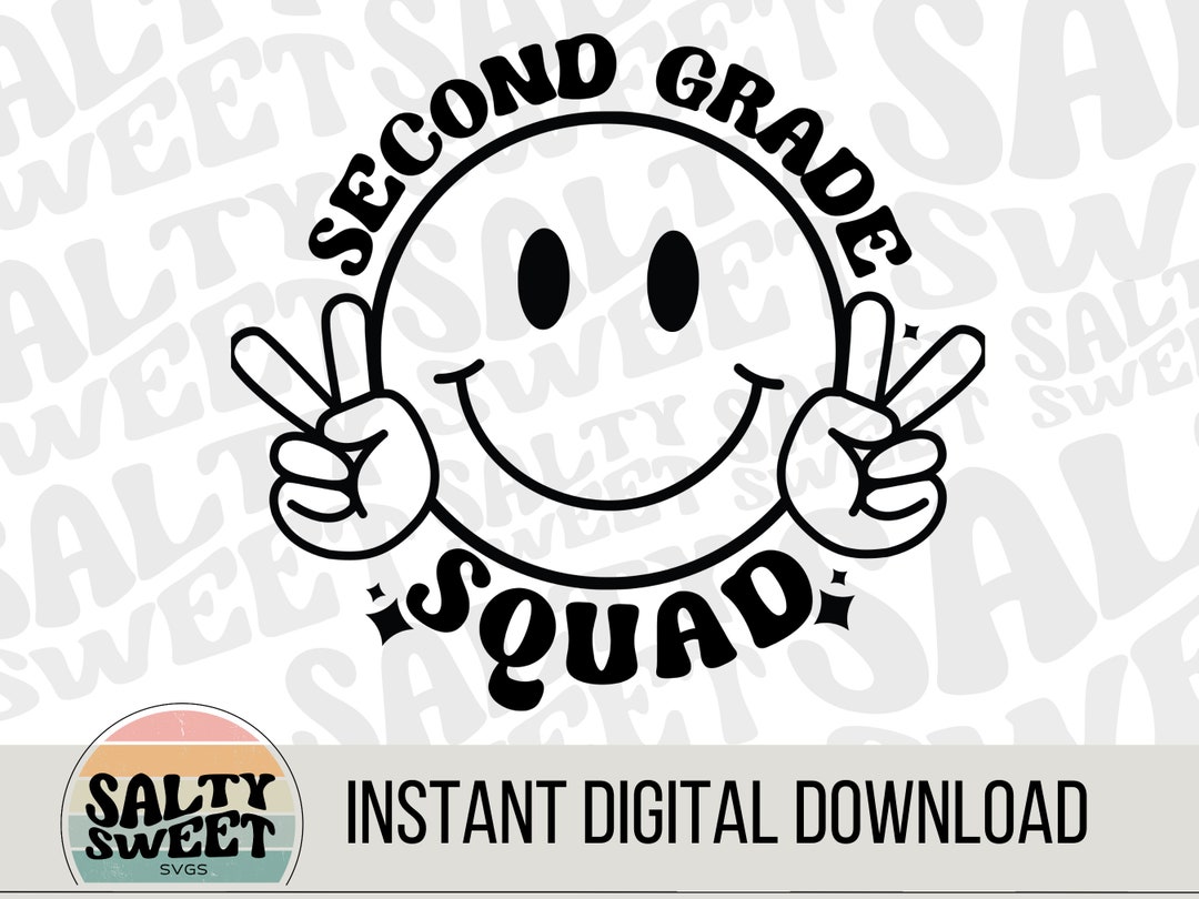 Second Grade Squad SVG - Digital Download, Back to School, Classroom ...