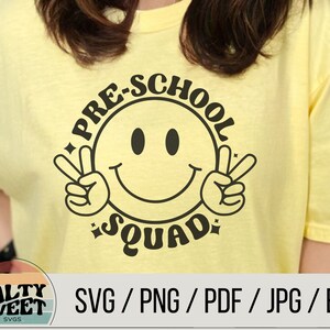 Preschool Squad SVG - Back to School, Preschool Teacher, Digital ...