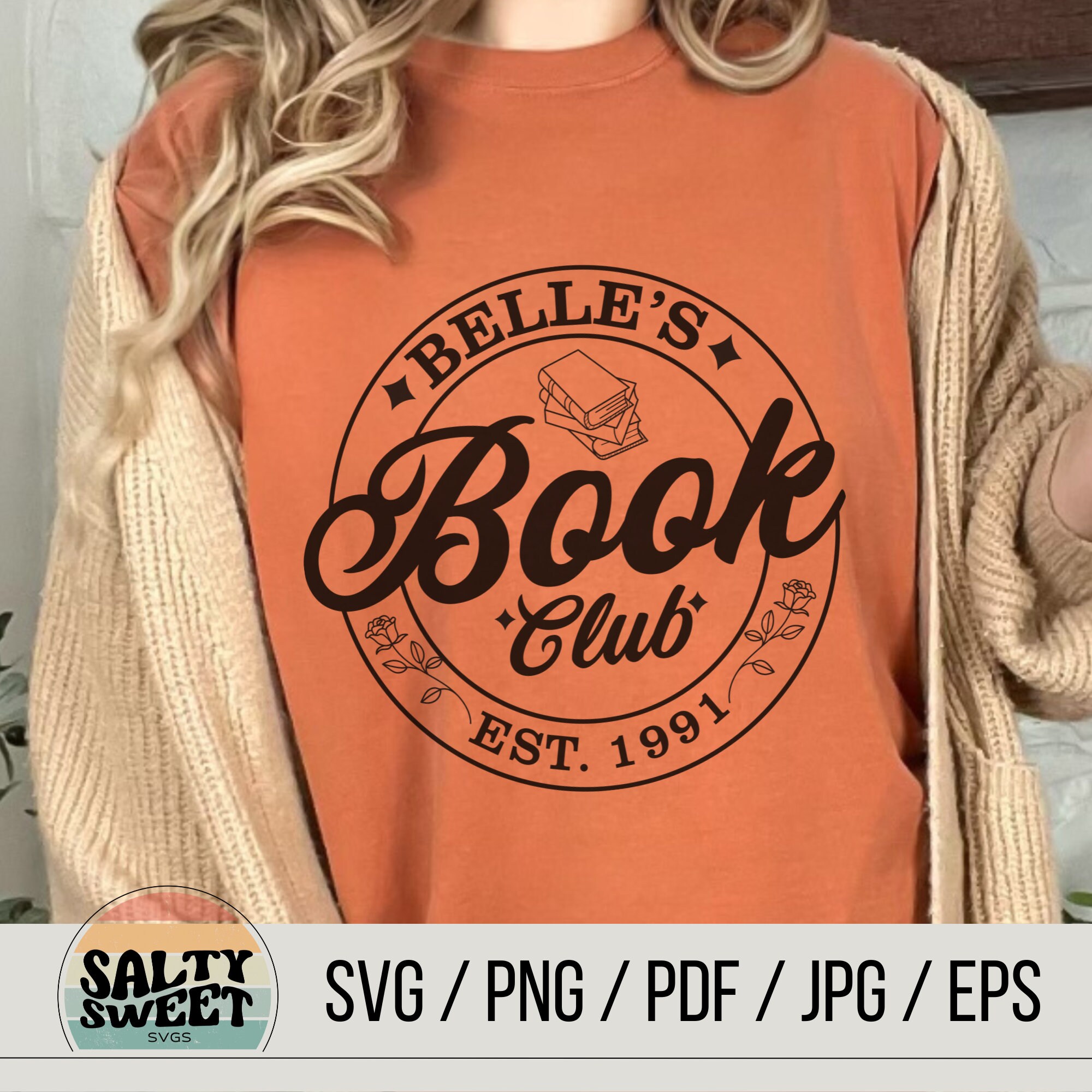 Belles Book Club SVG | Reading Lover Gift | Instant Download - Etsy