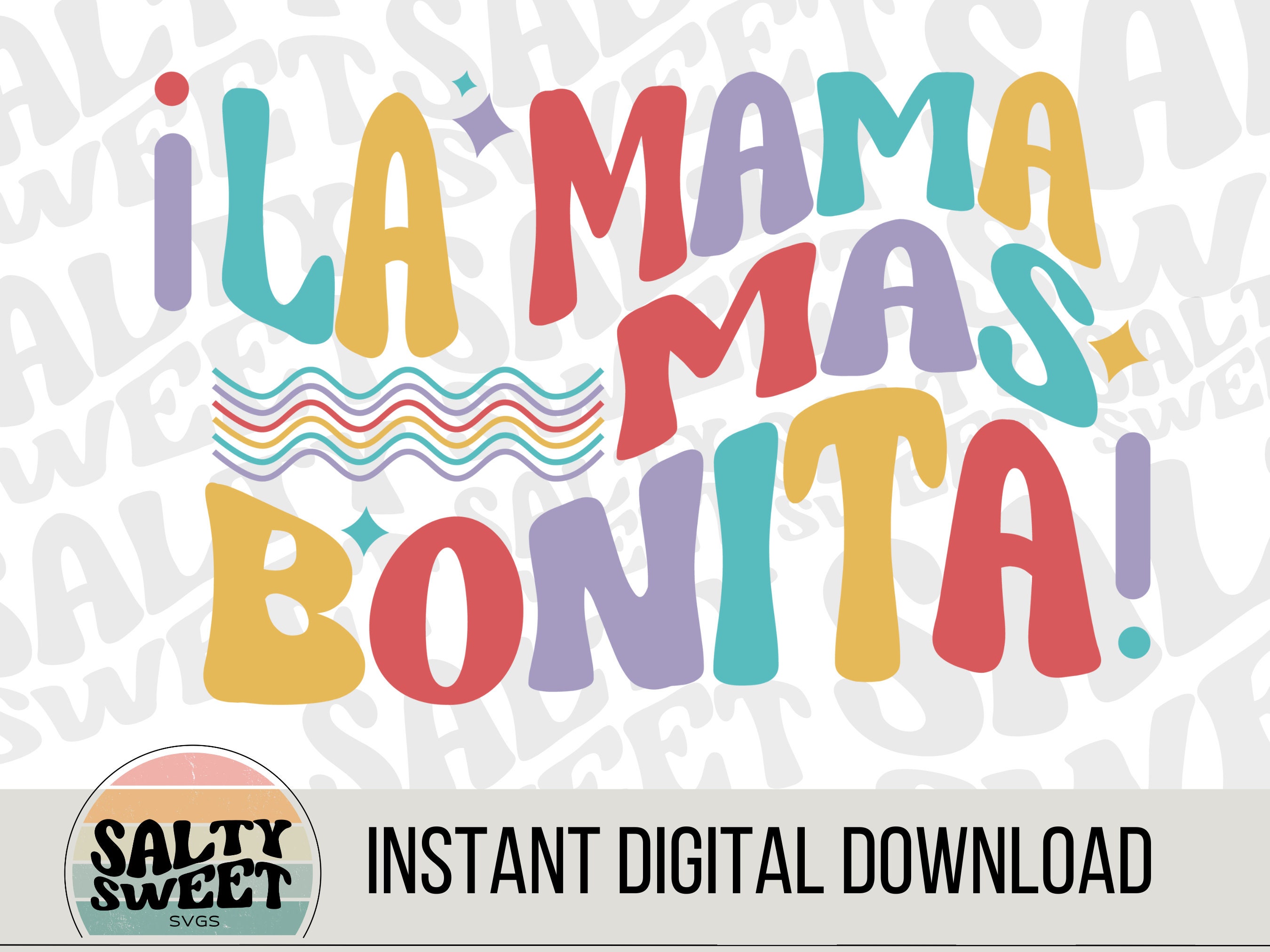 La Mama Más Bonita SVG Spanish Mom Cut File Instant Download Mother's ...