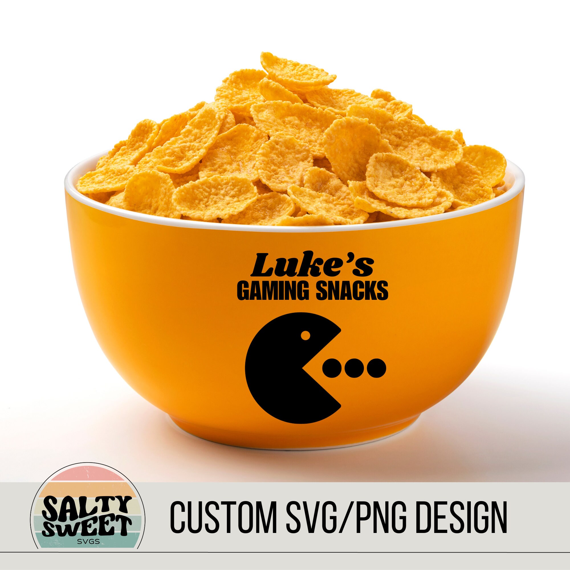 Personalized Gaming Snacks SVG Bundle Custom Gamer Decor Digital ...