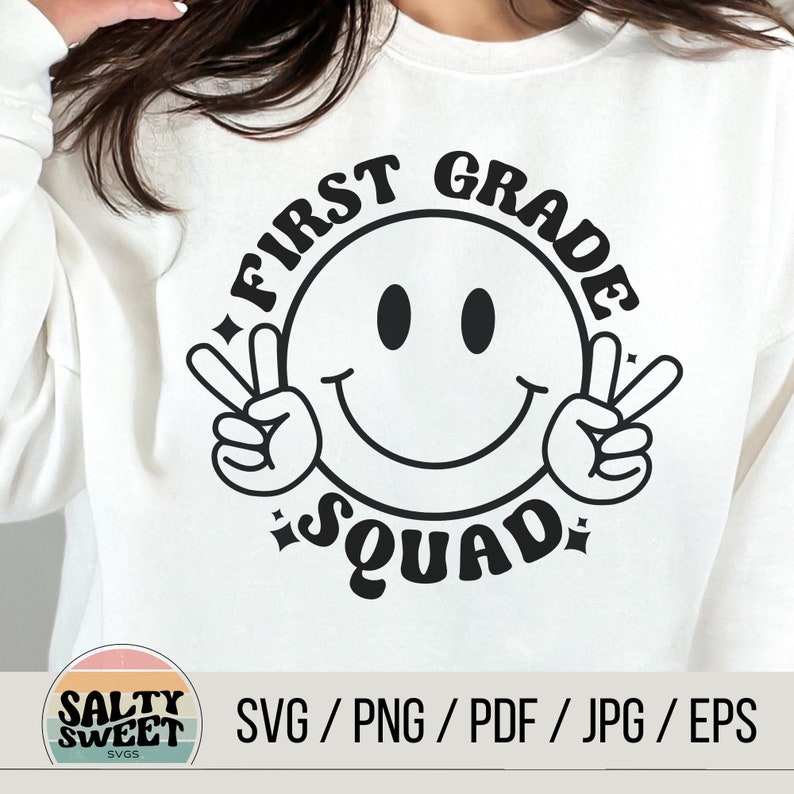 First Grade Squad SVG Back to School Elementary School - Etsy