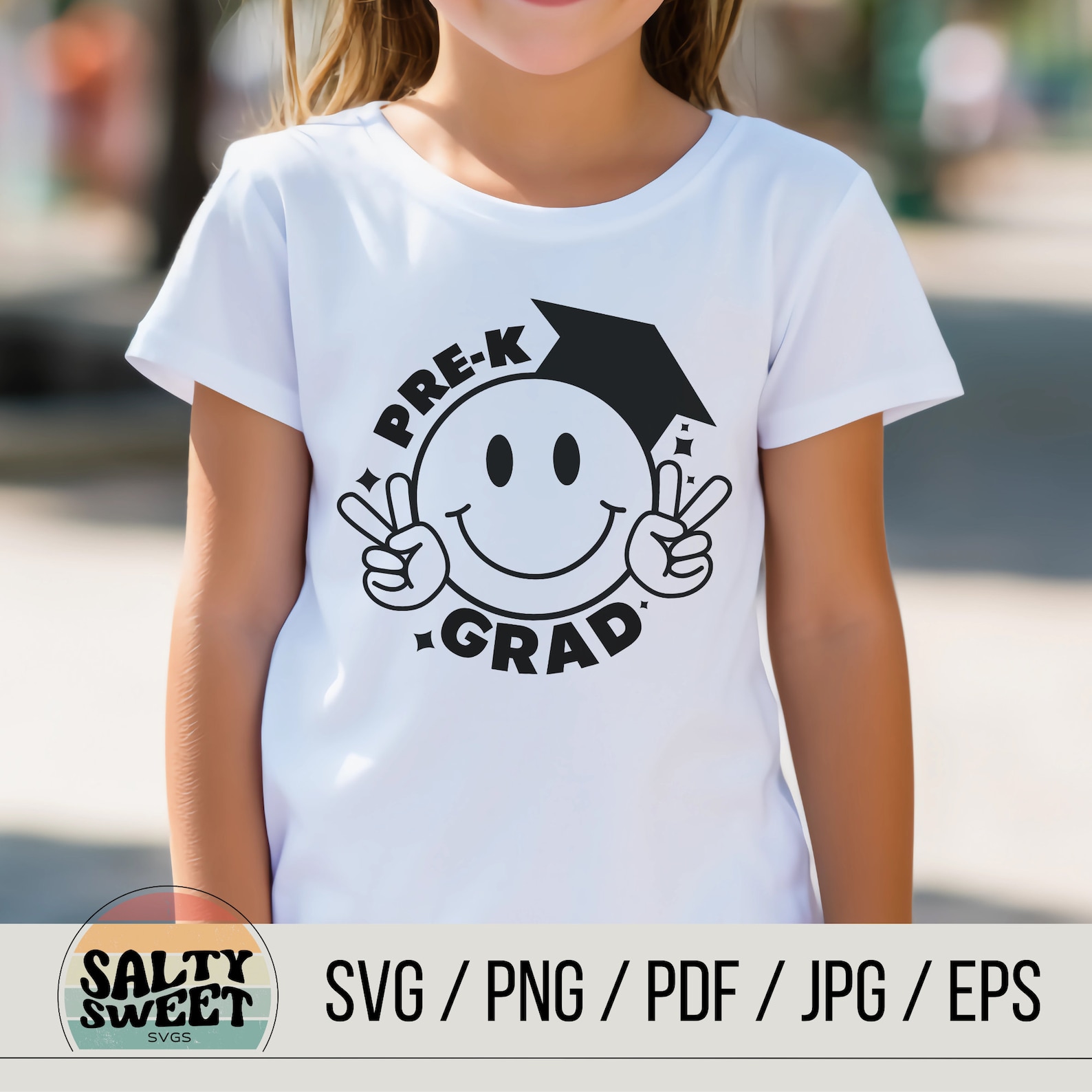 Pre-k Grad SVG With Smiley Face - Digital Download, Cheerful Graduation ...