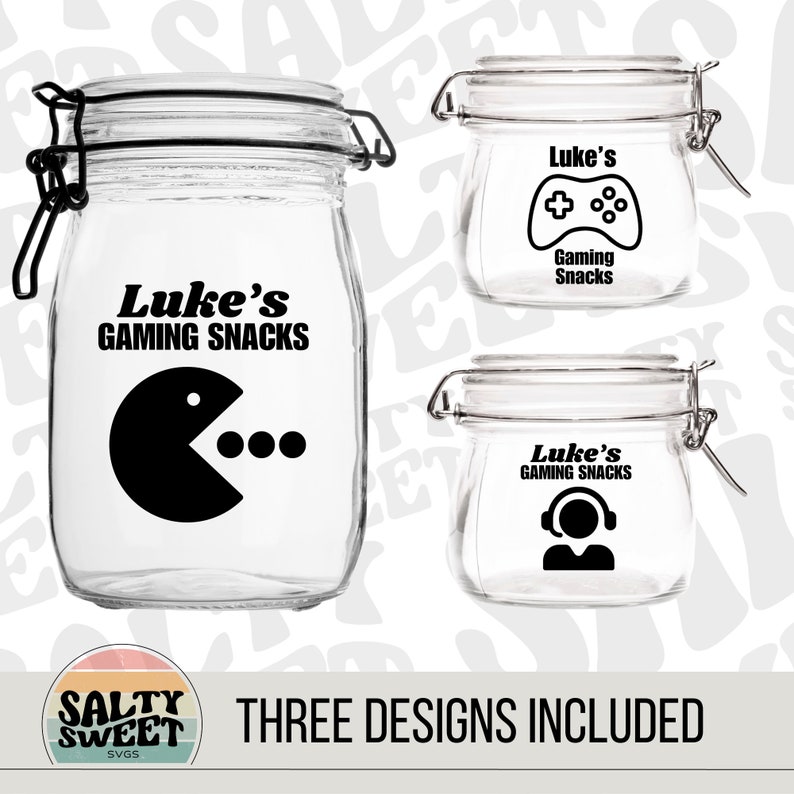 Personalized Gaming Snacks SVG Bundle | Custom Gamer Decor | Digital ...