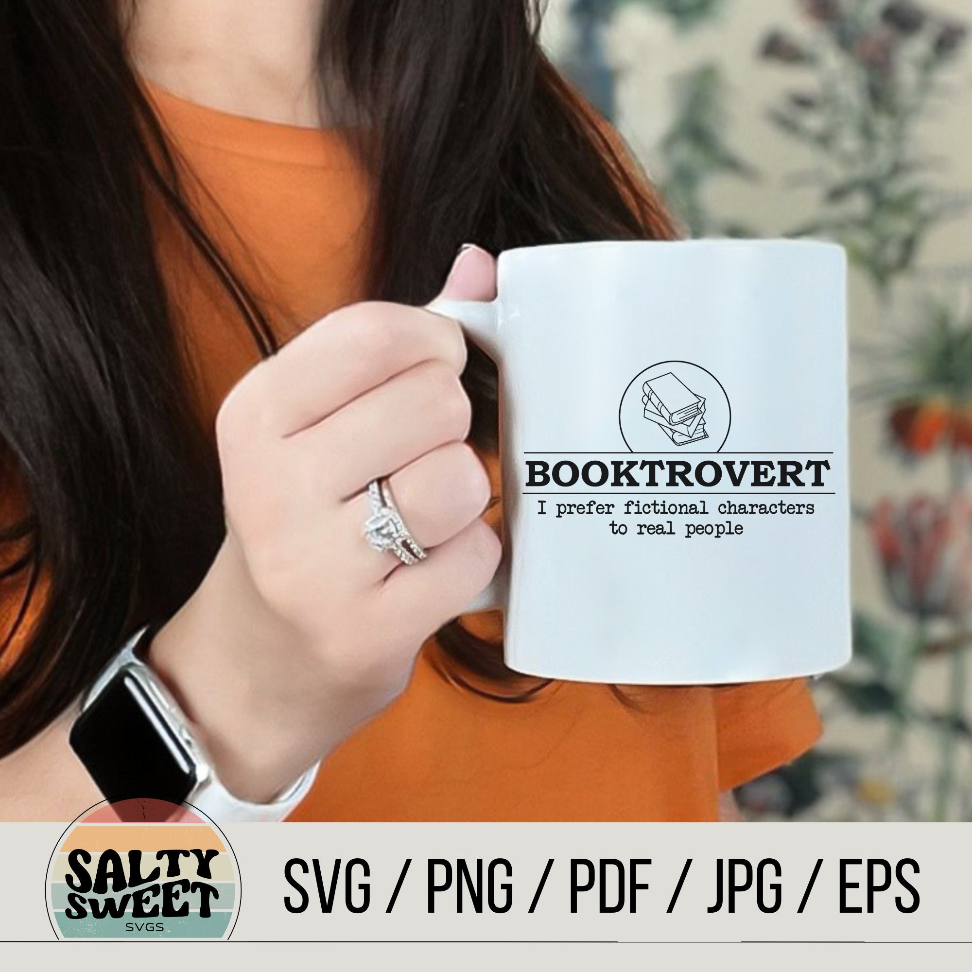Booktrovert SVG Fictional Characters Over Real People - Etsy