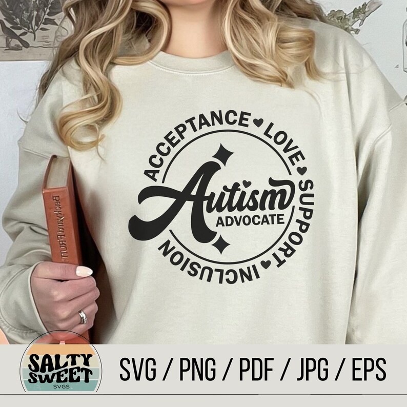 Autism Advocate SVG Acceptance Love Support Inclusion - Etsy