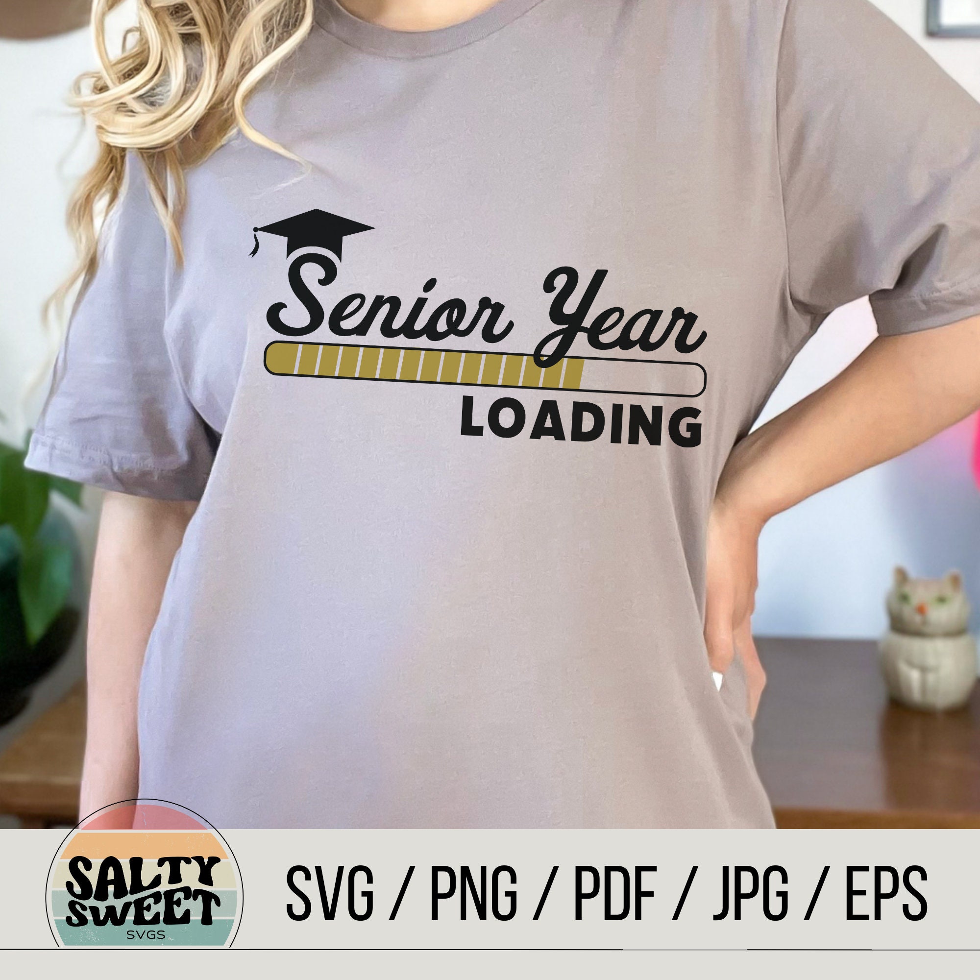 Senior Year Loading SVG Graduation Cap Design Instant - Etsy