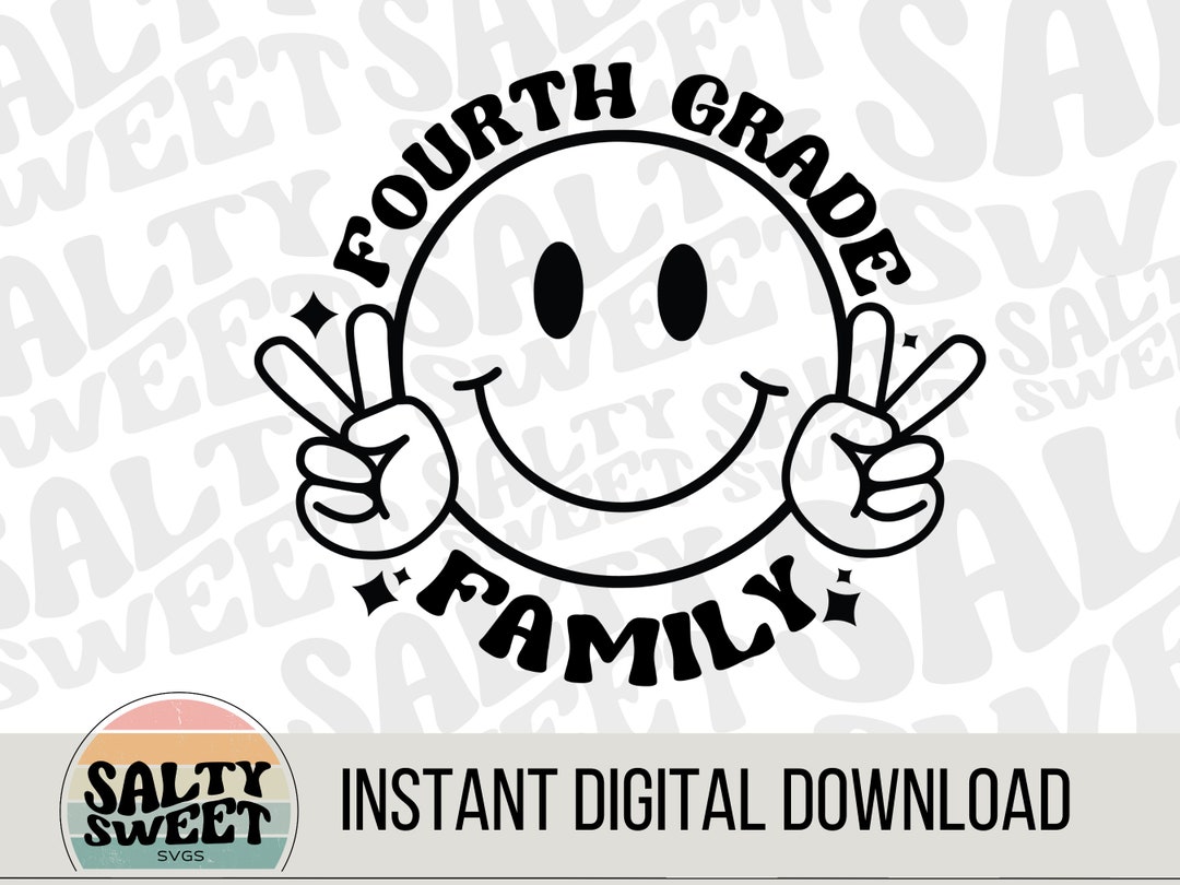 Fourth Grade Family SVG - Digital Download, Back to School, Classroom ...