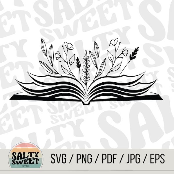 Open Book Svg Design - Etsy