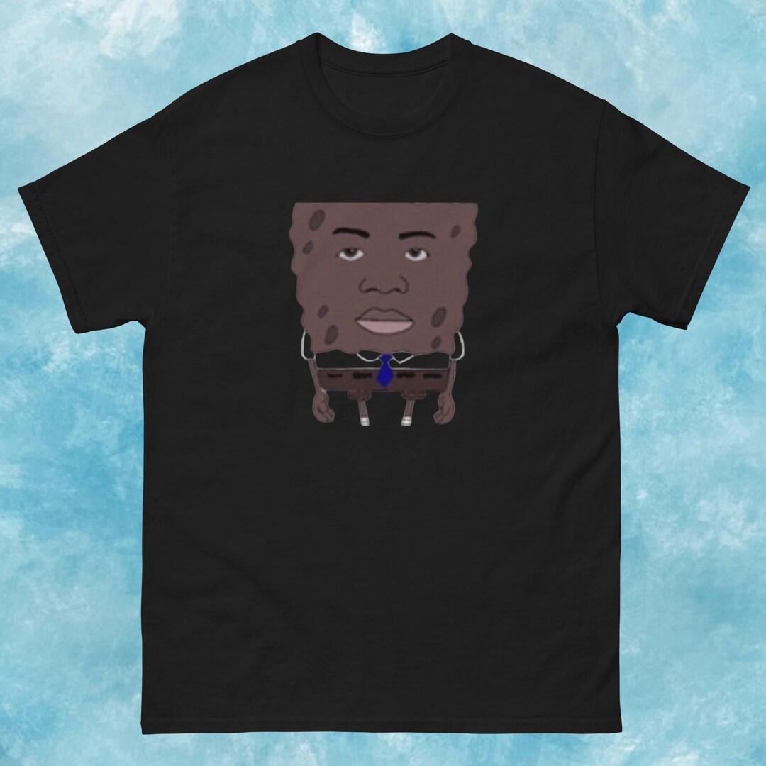 Black Spongebob Meme Shirt, Funny Tiktok Viral Trend 2025, Funny Gift ...
