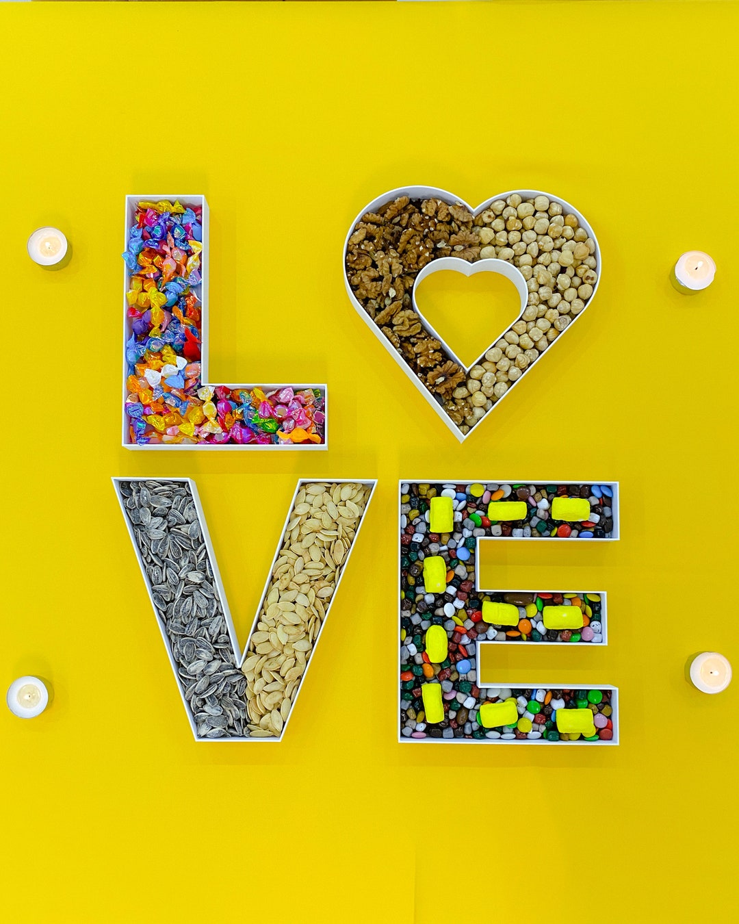 Buy Fillable Candy Letters, Fillable Boxes, Valentine's Day Decor ...