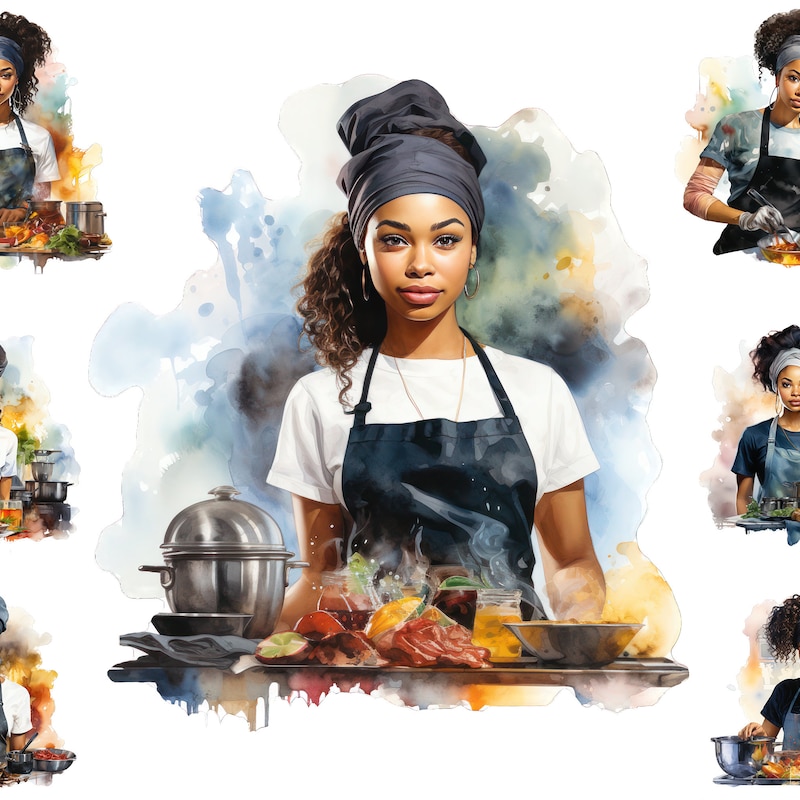 Black Woman Chef Svg - Etsy