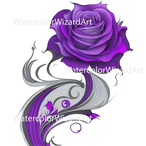 Purple Rose Clip Art