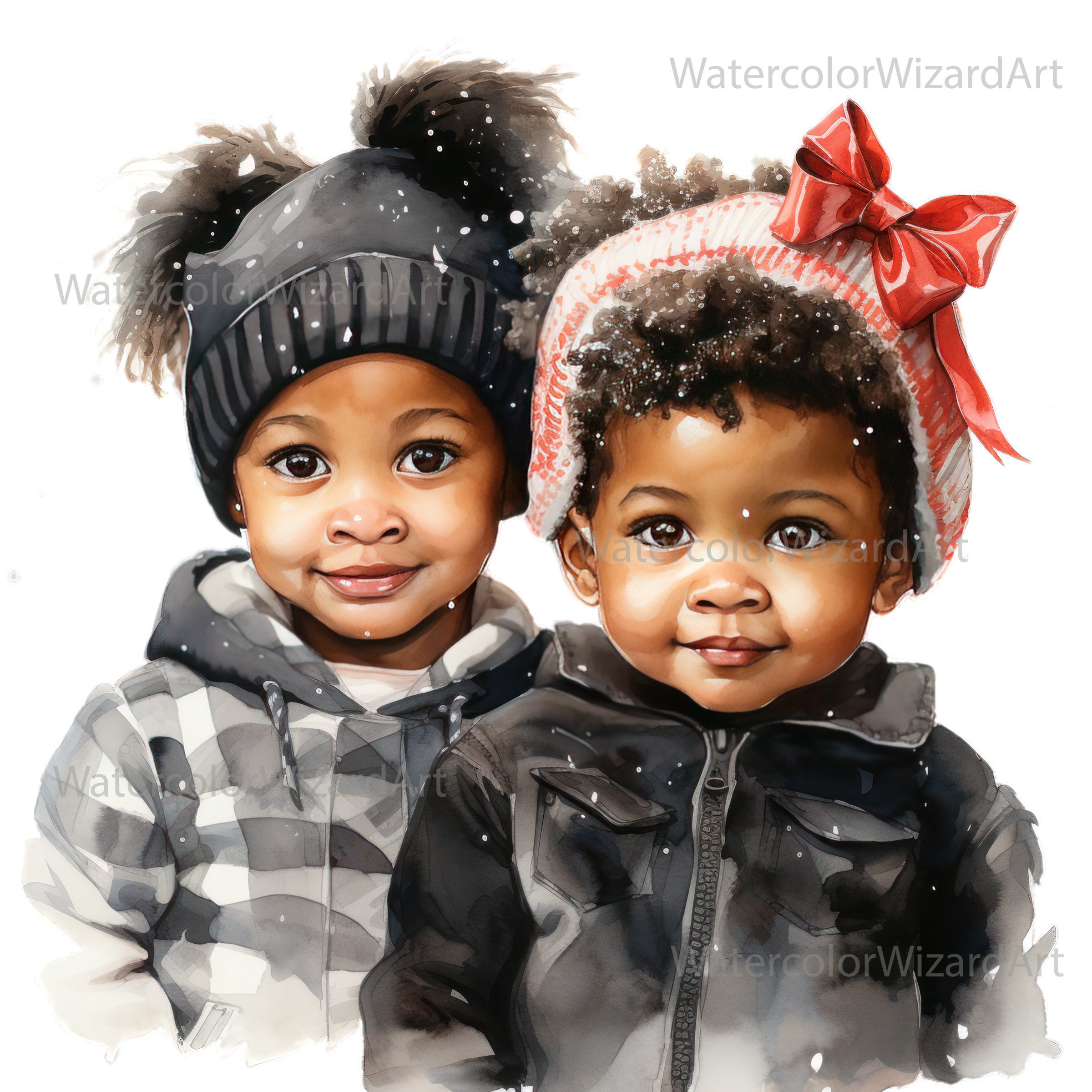 Watercolour Black Kids Clipart, Kids Playing Png, Children, Boy and ...