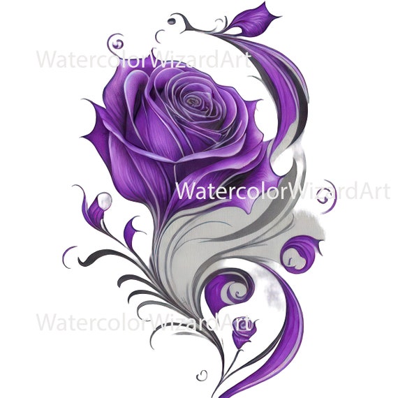 Purple Rose Clip Art