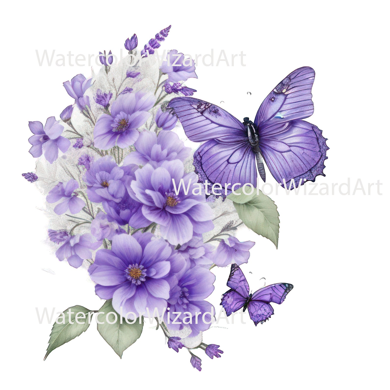 Watercolour Purple Butterfly Clipart Flowers Butterflies Png, Purple ...