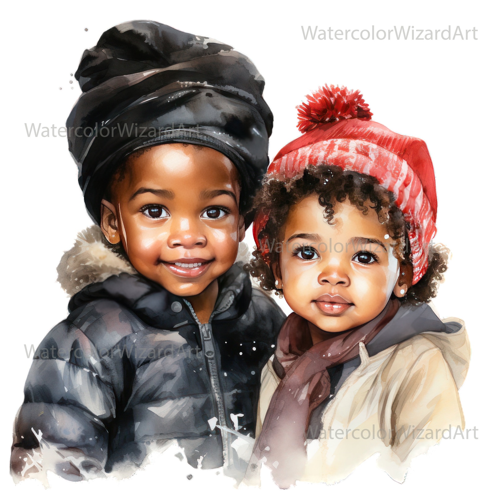 Watercolour Black Kids Clipart, Kids Playing Png, Children, Boy and ...