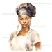 Watercolour Black Woman Bakery Chef Clipart, African American Chef Png ...