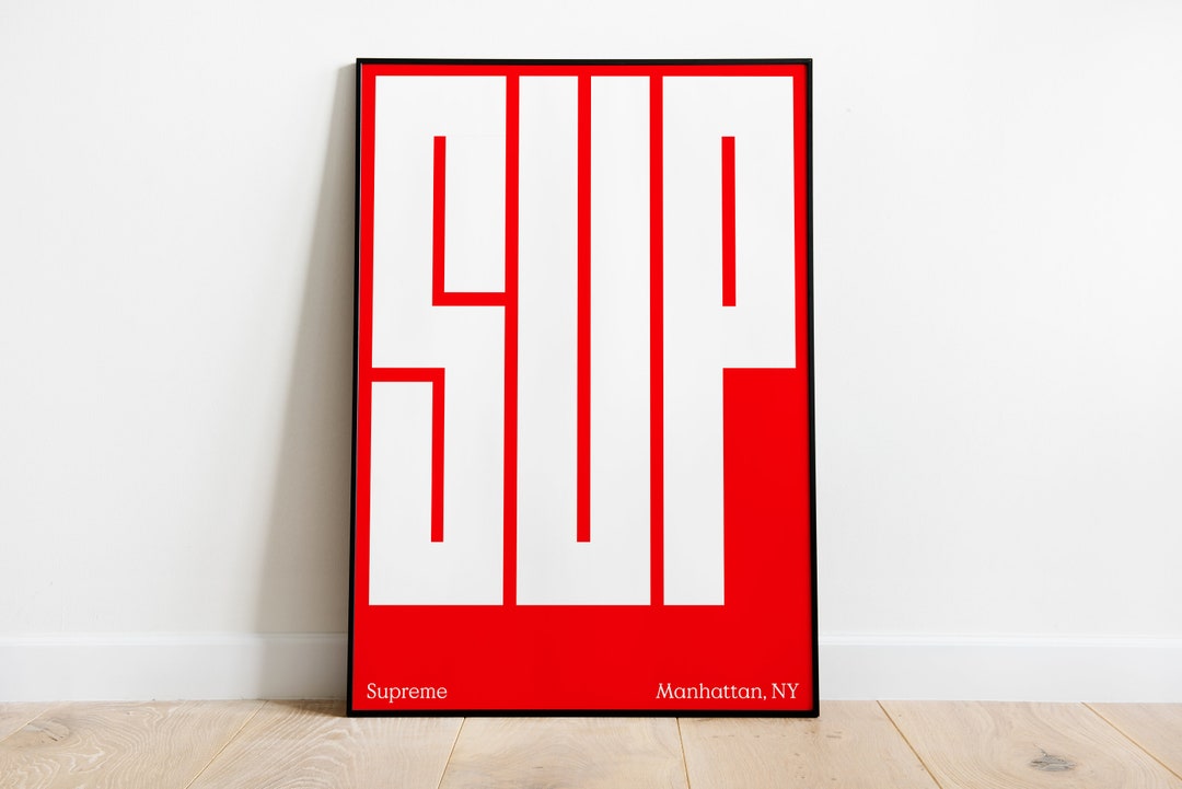 Supreme Typographic Poster A4 A3 A2 Fine Art Poster Print - Etsy