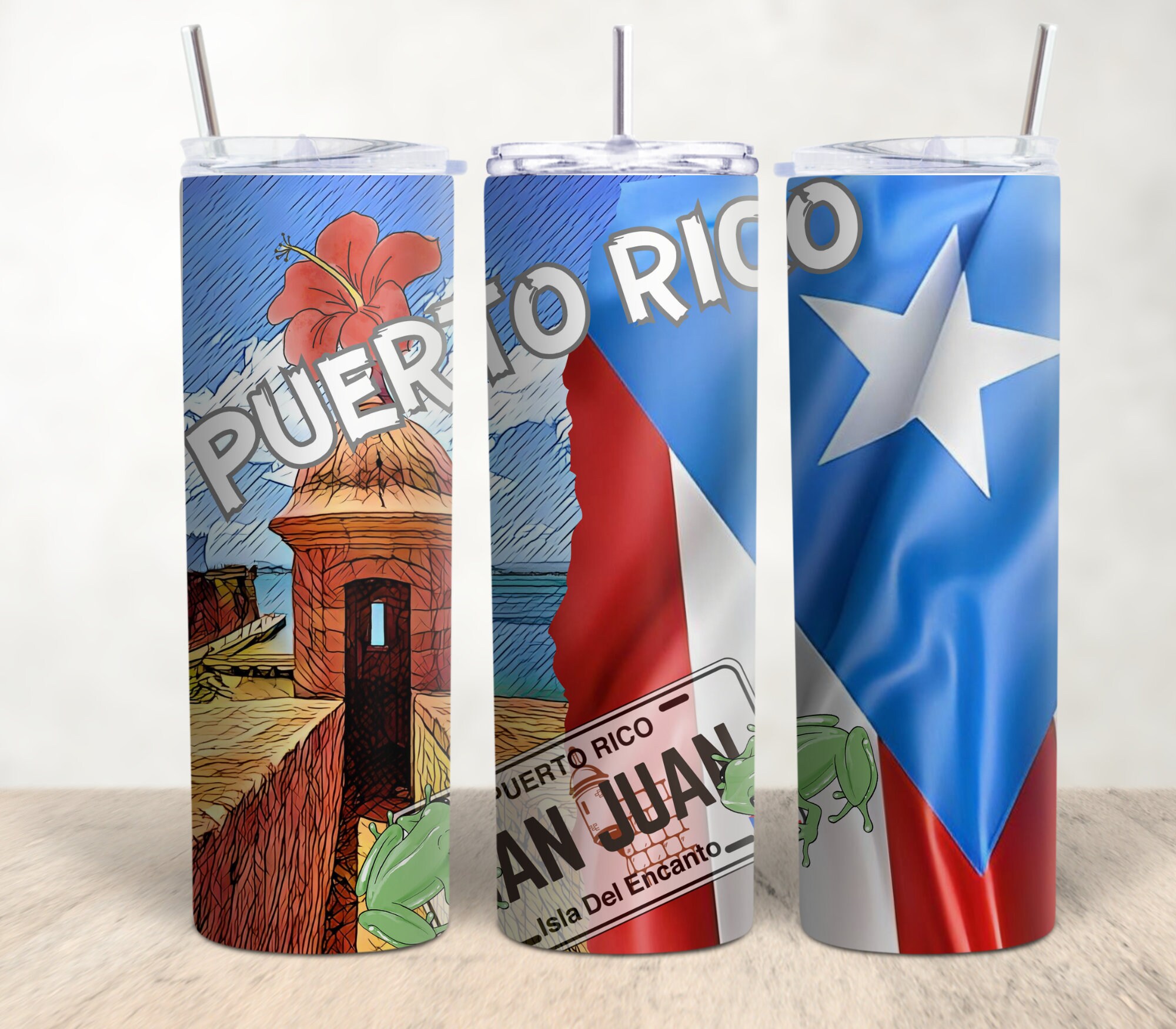 Puerto Rico Tumbler Wrap - Etsy