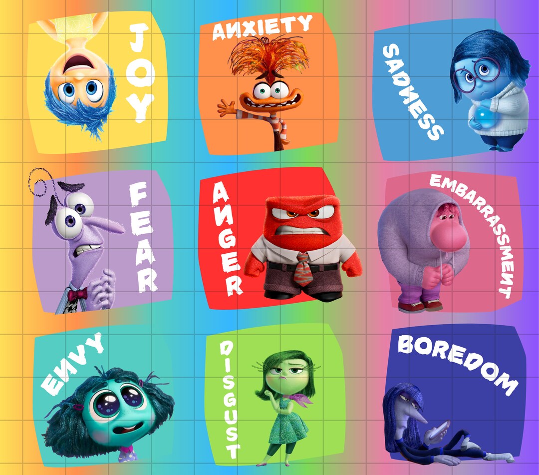 Inside Out 2 Colorful 20 Oz Tumbler Wrap - Etsy