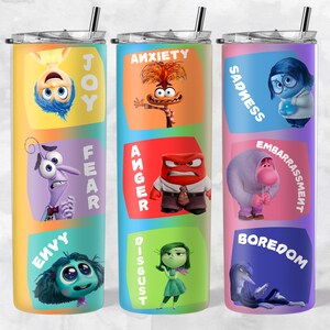 Inside Out 2 Colorful 20 Oz Tumbler Wrap - Etsy