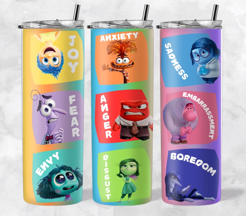 Inside Out 2 Colorful 20 Oz Tumbler Wrap - Etsy