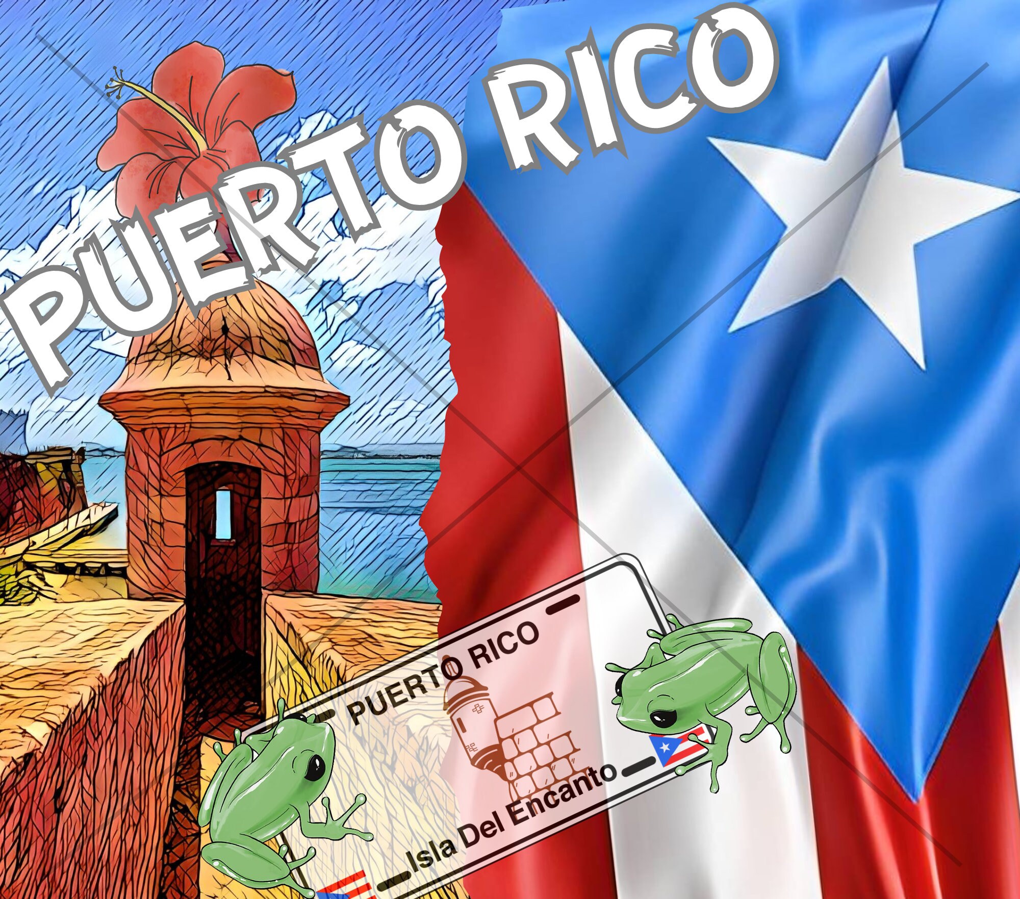 Puerto Rico Tumbler Wrap - Etsy