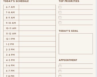 Printable Daily Planner, Budget Tracker, to Do List, Schedule, and Meal ...