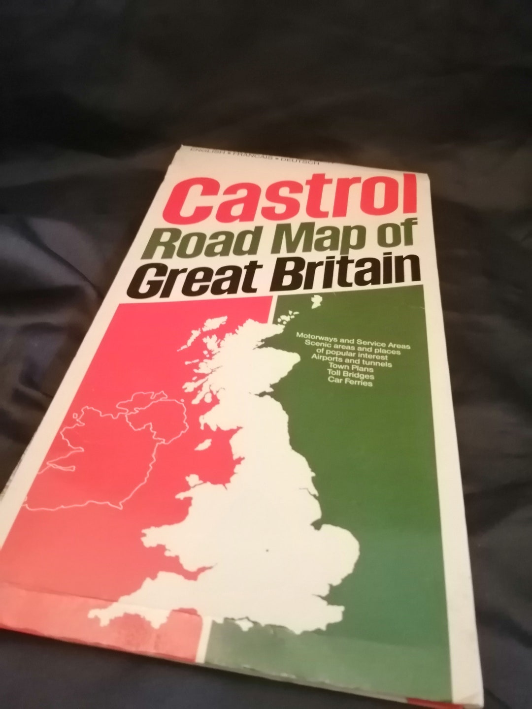 1982 Castrol Large Folding Map of the U. K. - Etsy