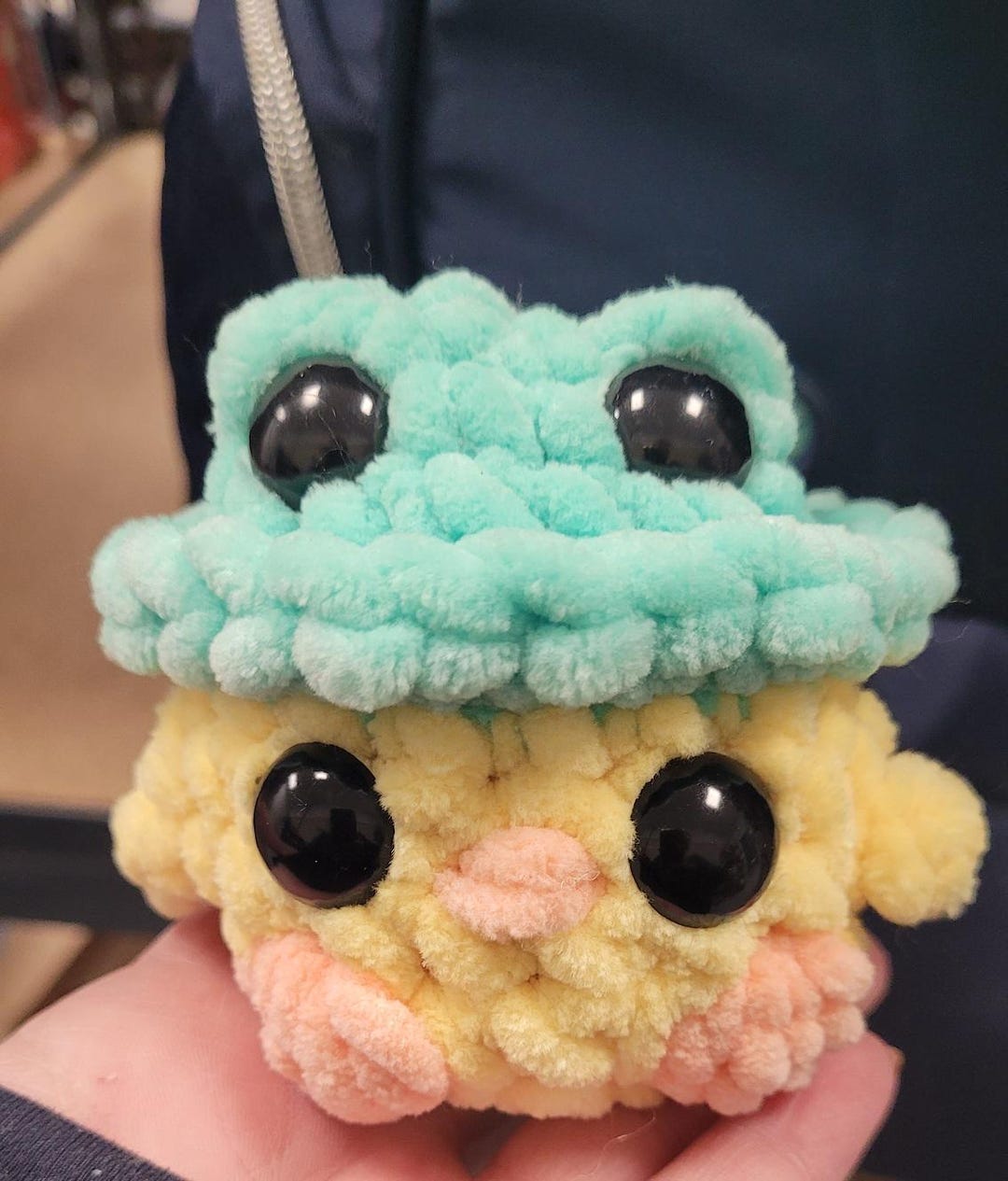 Cute Little Chick Wearing a Frog Hat. - Etsy