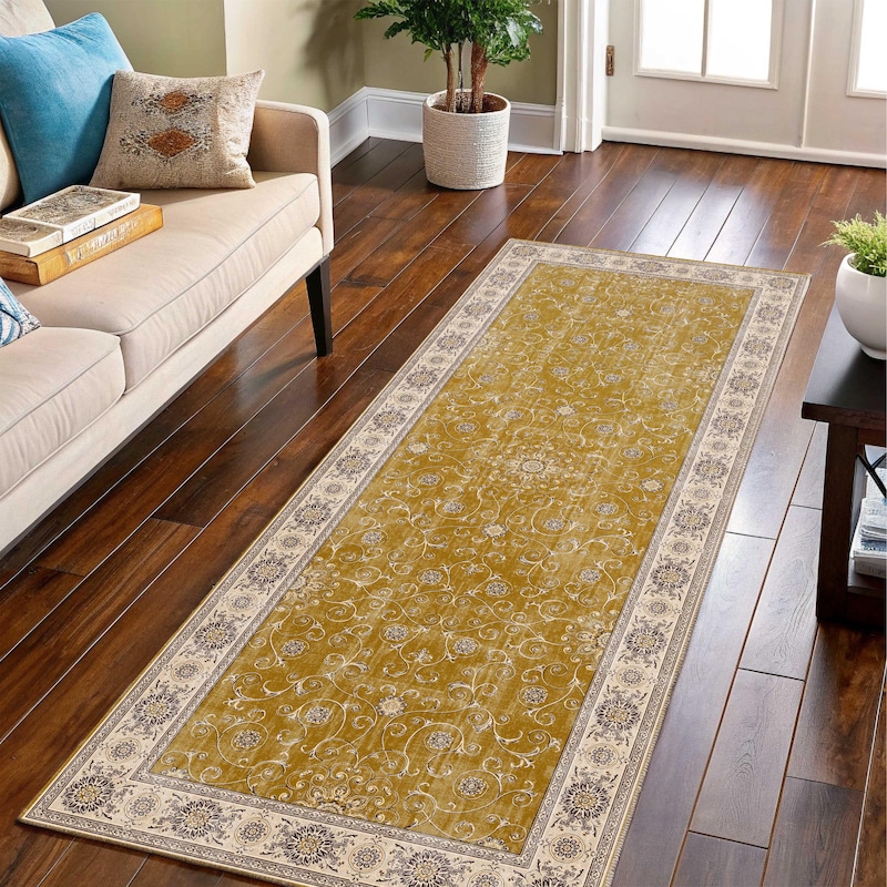Antique Runner Rug Yellow - Etsy