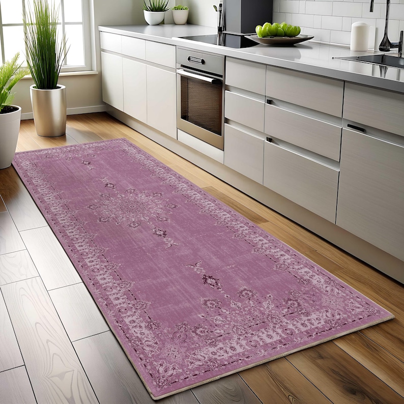 Turkish Runner Rug, Distressed Boho Rug, Midnight Blue, Modern Vintage ...
