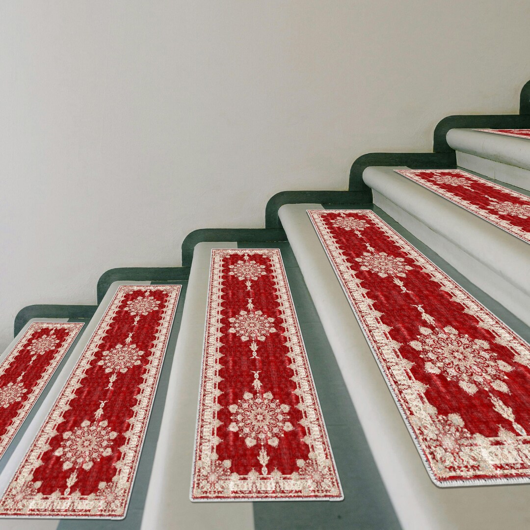 Vintage Stair Treads Rug, Carpet Stairs Runner, Non Slip Stairs Pad ...