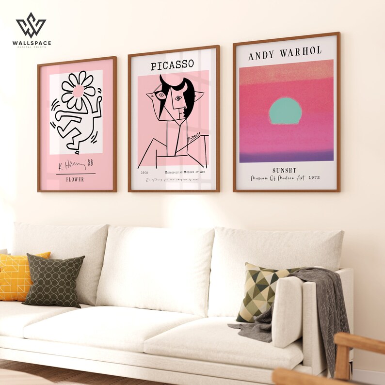 Andy Warhol Poster, Picasso Poster, Gallery Wall Art Set of 3 Prints ...
