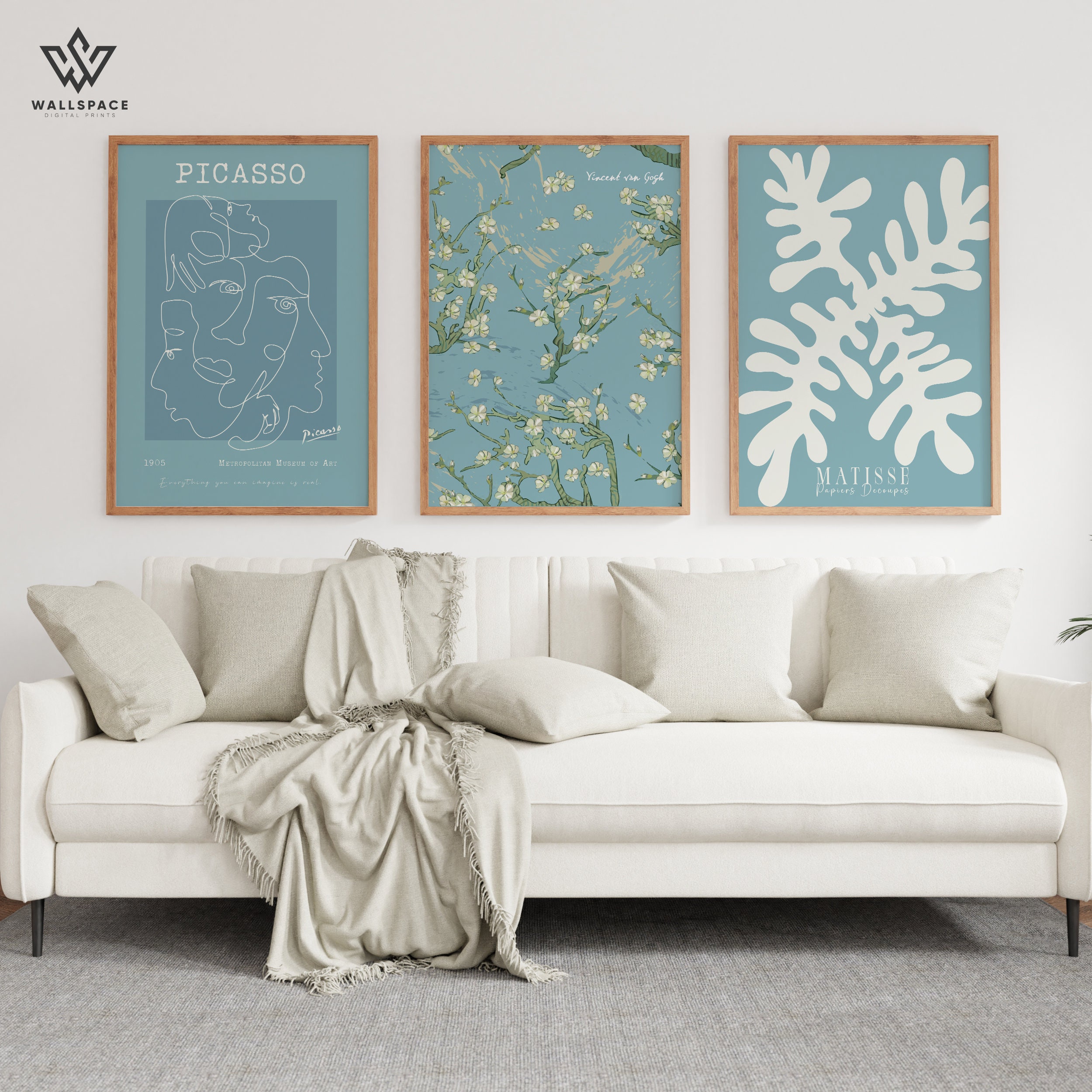 Van Gogh Print, Gallery Wall Art Set of 3 Prints, Picasso Print ...