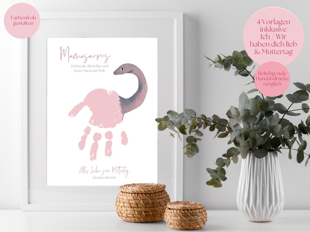 Mom Handprint Gift, Mother's Day, Family Poster, Footprint, Family ...