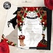 Mariachi Black and Red Charro Elegant Floral Quince Birthday Invite ...