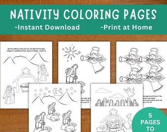 Nativity Coloring Pages, Christmas Sunday School, Christmas Bible ...