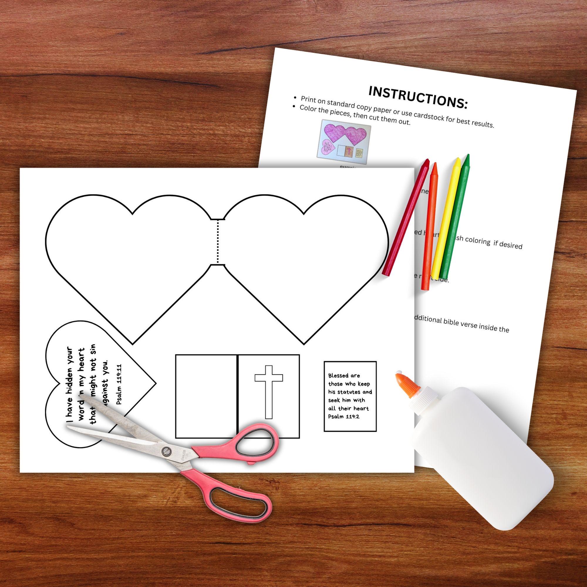 Psalm 119 Sunday School Bible Lesson Activity, Hide Gods Word in Heart ...