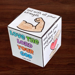 Sunday School Coloring Cube Craft Printable, Childrens Ministry ...