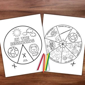 7 Days of Creation Bible Craft for Kids, Sunday School Bible Lesson ...