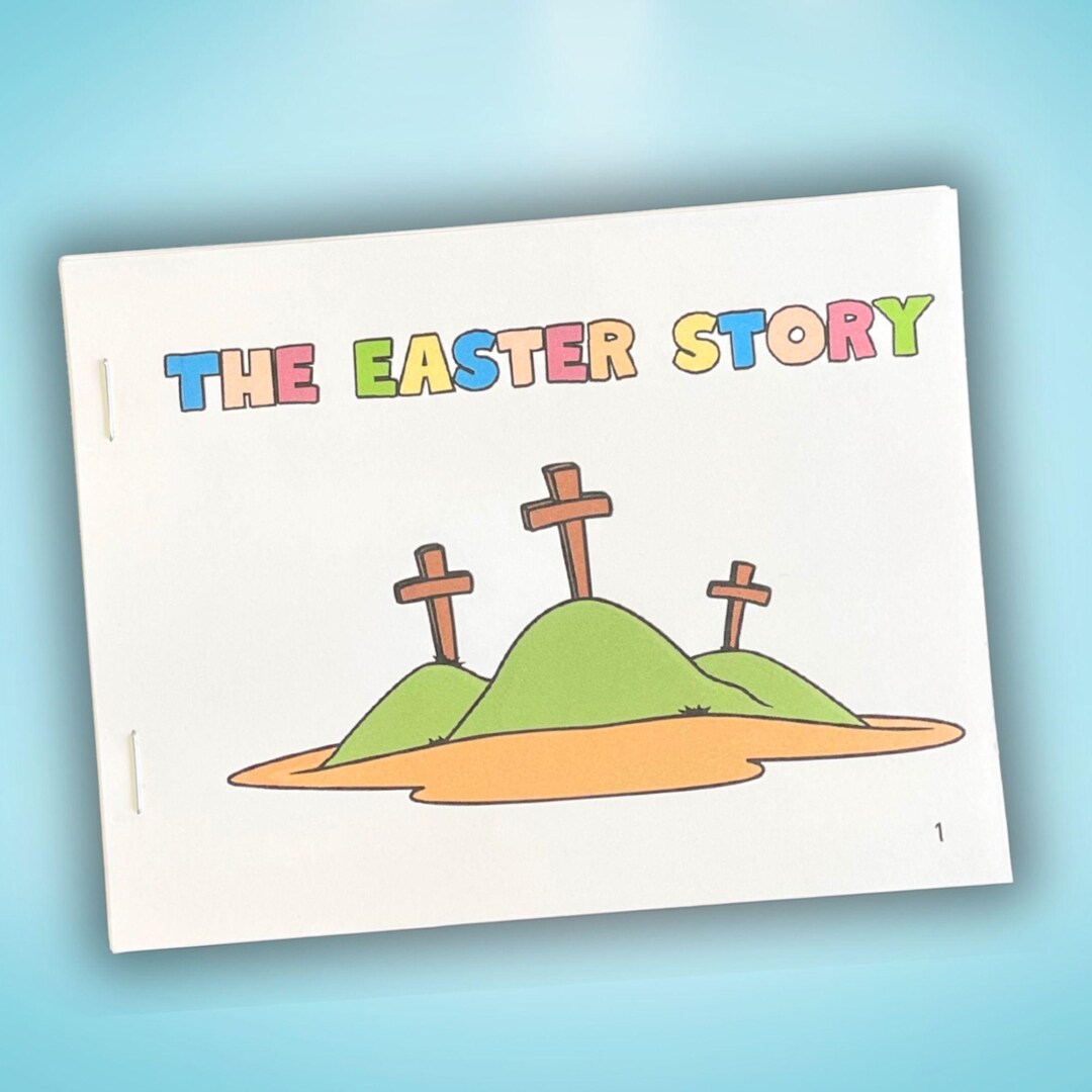 Easter Story Mini Coloring Book Sunday School Printable, Holy Week ...